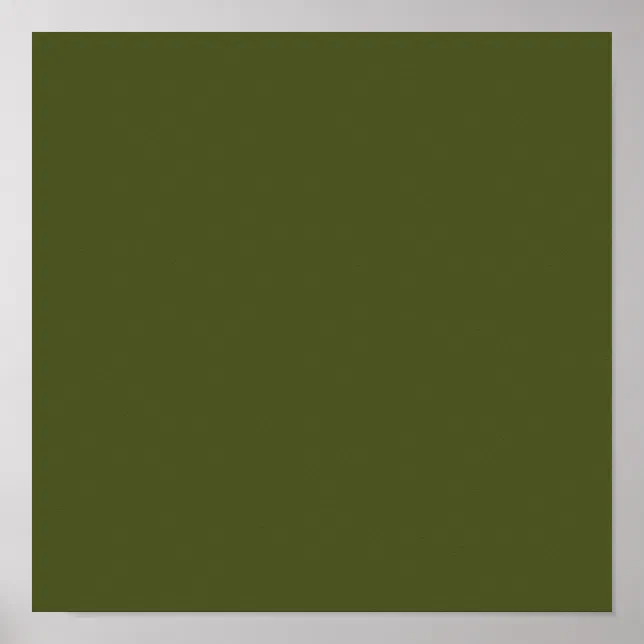 Army green (solid color) poster | Zazzle