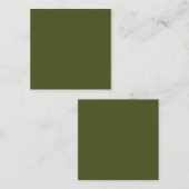 Army Green Square Business Card | Zazzle