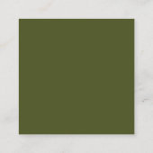 Army Green Square Business Card | Zazzle