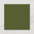 Army Green Square Business Card | Zazzle