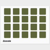 Army Green Square Sticker | Zazzle