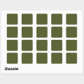 Army Green Square Sticker | Zazzle