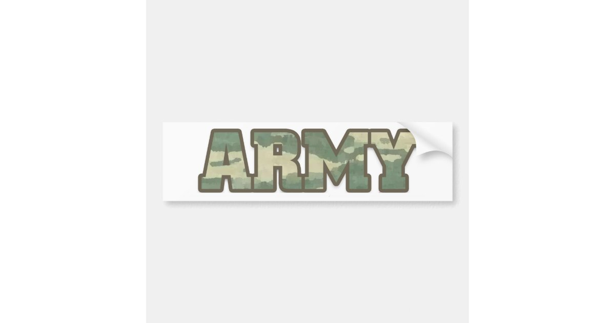 Army in Camo Bumper Sticker | Zazzle