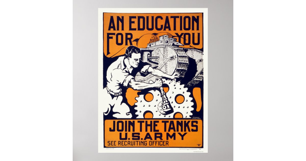 Army - Join the Tanks Poster | Zazzle