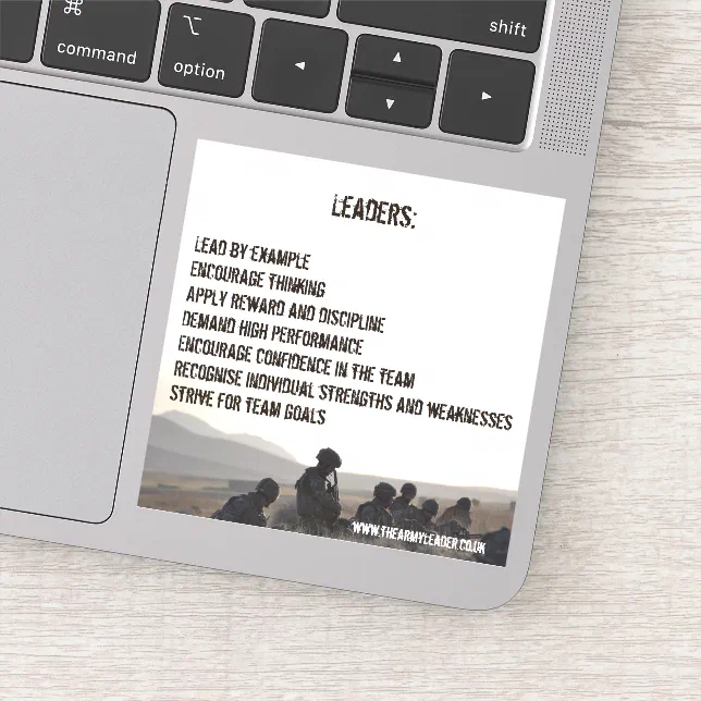 Army Leadership Code Sticker | Zazzle