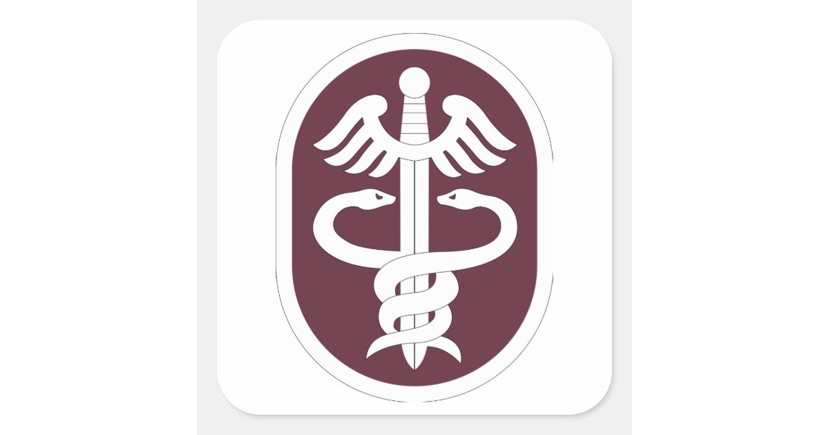 Army Medical Command Square Sticker | Zazzle
