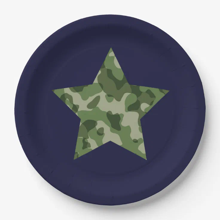Army Military Birthday Party Paper Plates | Zazzle