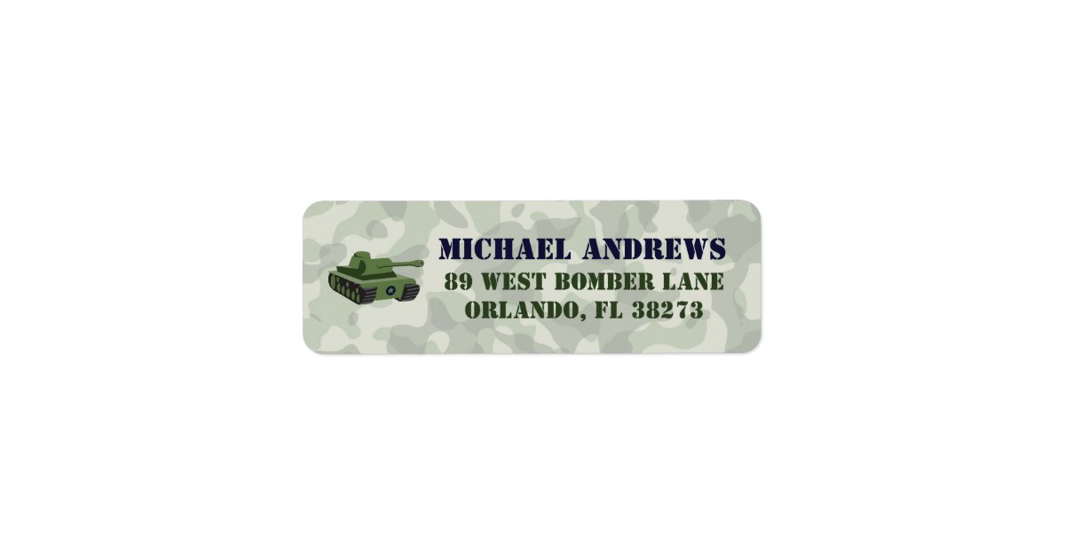 Army Military Camo Return Address Label | Zazzle