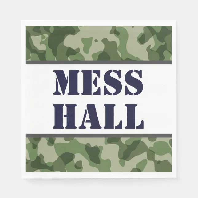 Army Military Mess Hall Birthday Party Napkins | Zazzle
