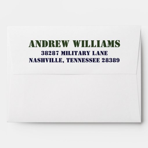 Army Military Paratrooper Birthday Party Envelope | Zazzle