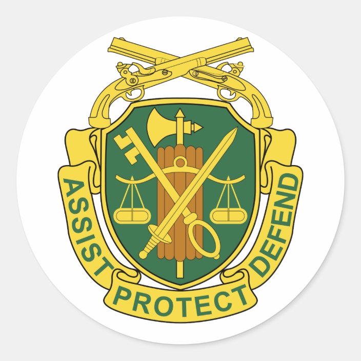 Army Military Police Corps Classic Round Sticker | Zazzle.com
