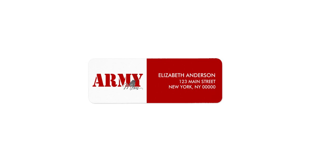 Army Mom Return Address Labels | Zazzle