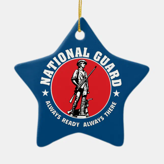 Army National Guard Historic Logo Ceramic Ornament | Zazzle