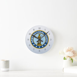 Army National Guard Military Logo Round Clock | Zazzle