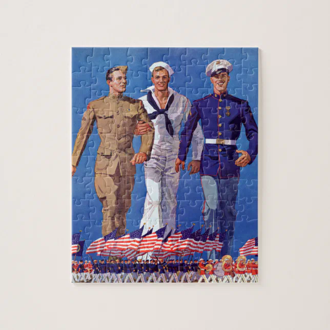 Army, Navy & Marines Jigsaw Puzzle | Zazzle