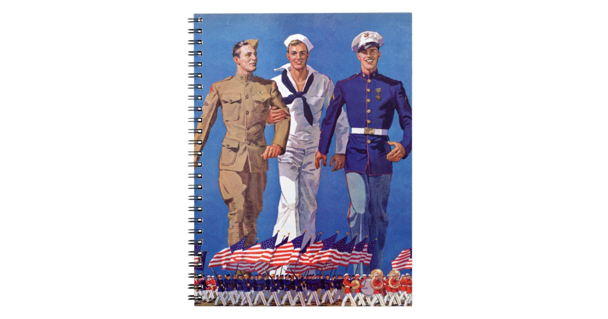 Army, Navy & Marines Notebook | Zazzle