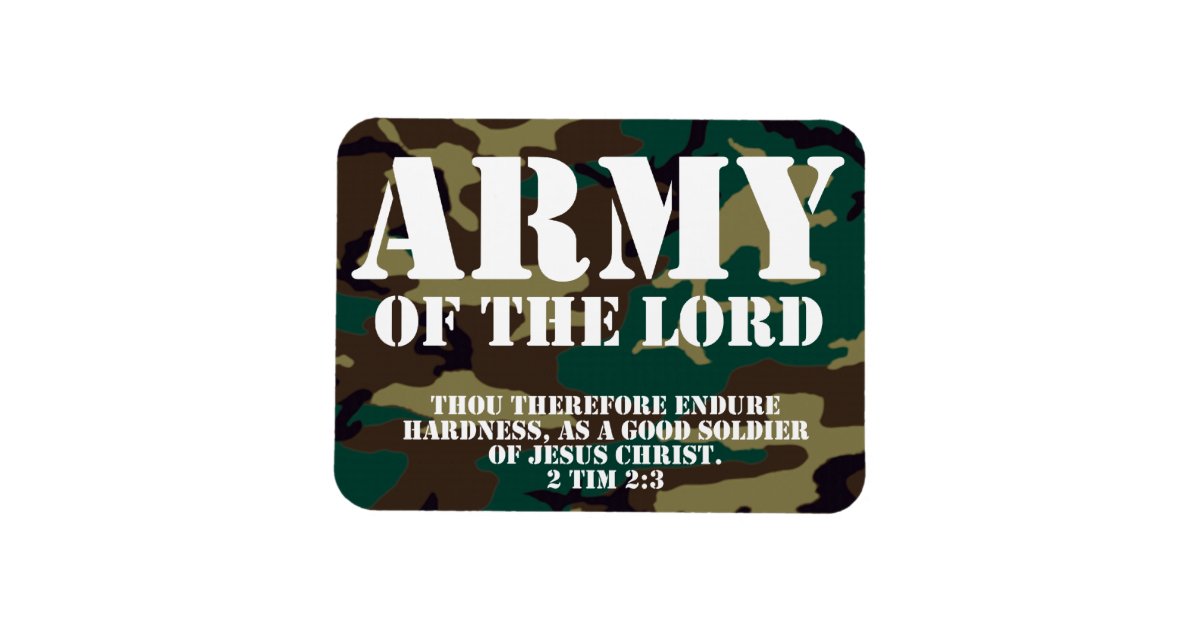Army of the Lord, Bible Scripture Camo Magnet | Zazzle
