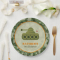 Army Paper Plates - Boy Military Tank Birthday | Zazzle