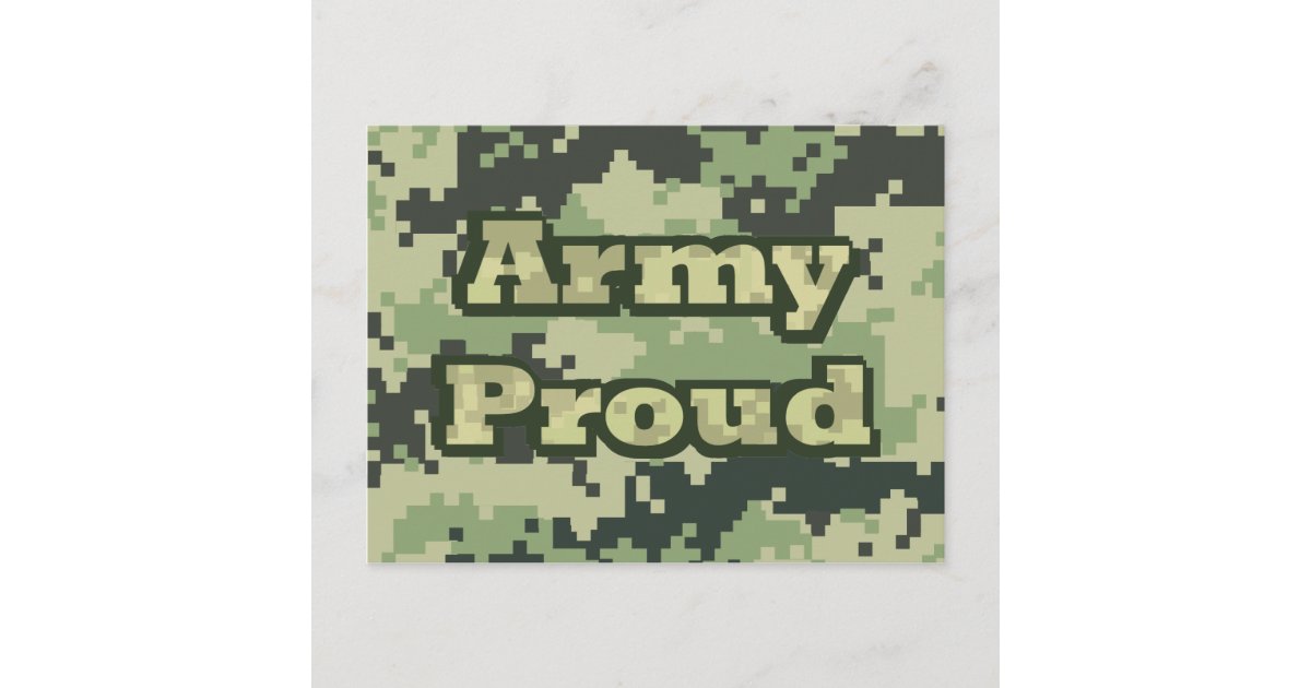 Army Proud Postcard | Zazzle