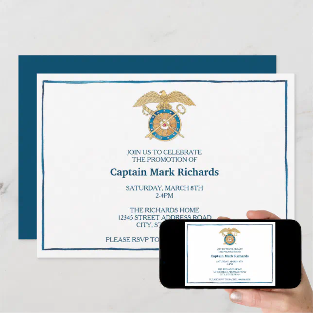 Army Quartermaster Promotion Change of Command Invitation | Zazzle