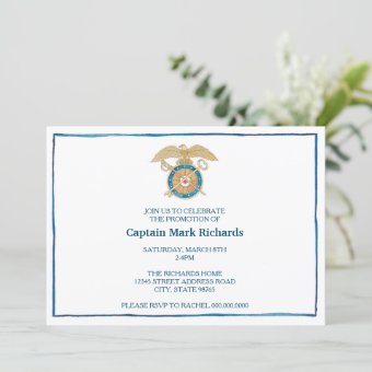 Army Quartermaster Promotion Change of Command Invitation | Zazzle