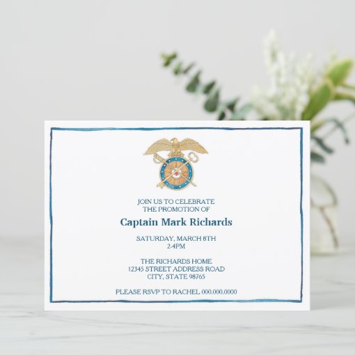 Army Quartermaster Promotion Change of Command Invitation | Zazzle