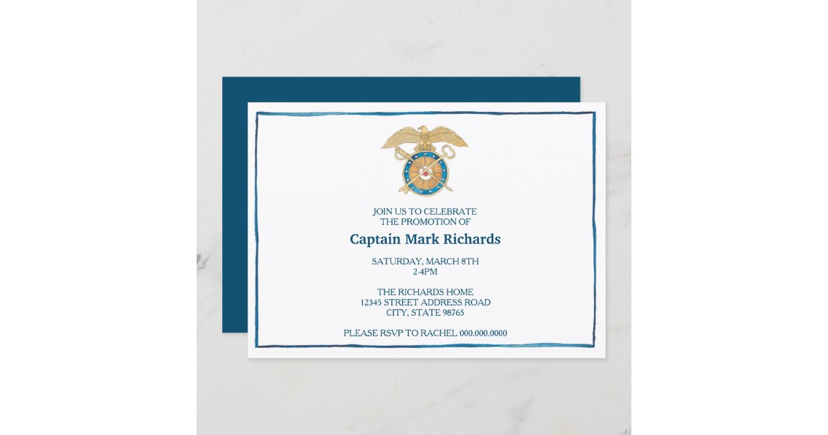 Army Quartermaster Promotion Change of Command Invitation | Zazzle