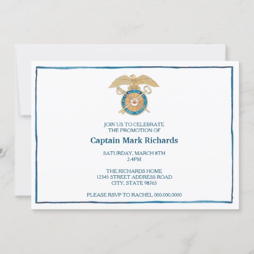 Army Quartermaster Promotion Change of Command Invitation | Zazzle