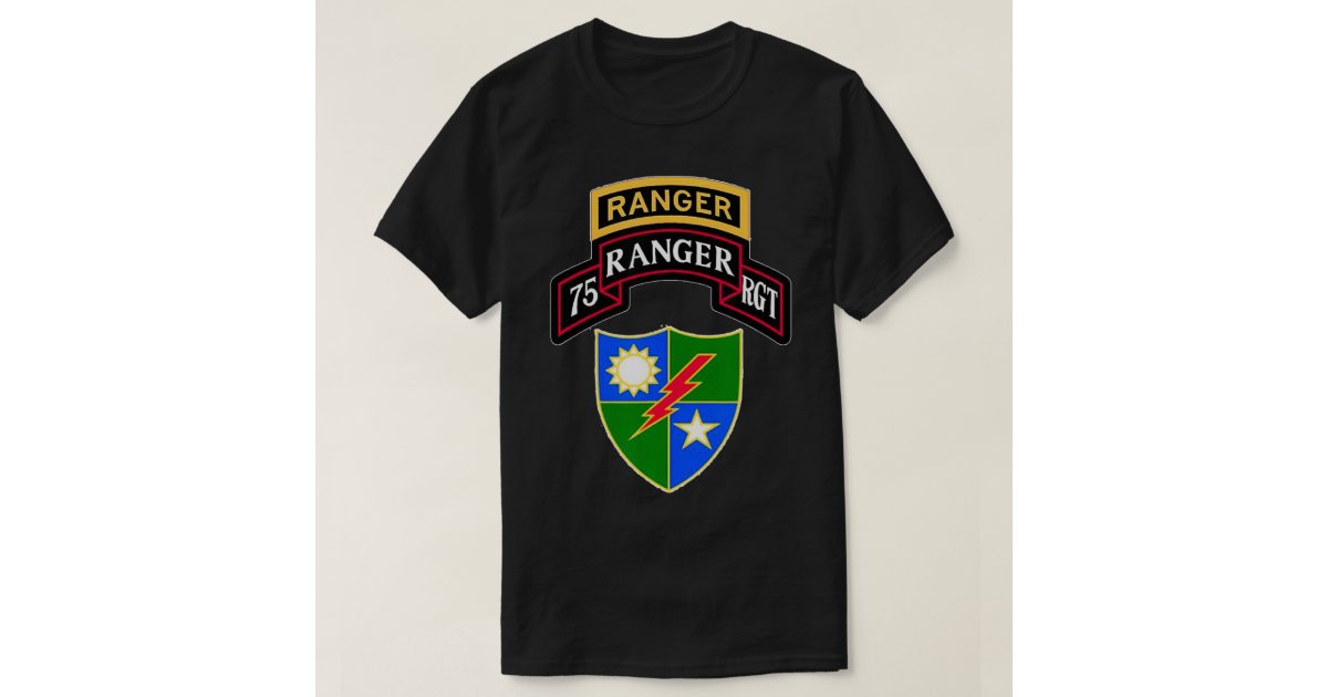 Army Ranger 75th Ranger Regiment Tab Scroll Crest T-Shirt | Zazzle