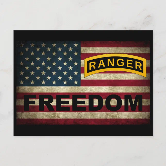 Army Ranger School - American Flag - Freedom Postcard | Zazzle