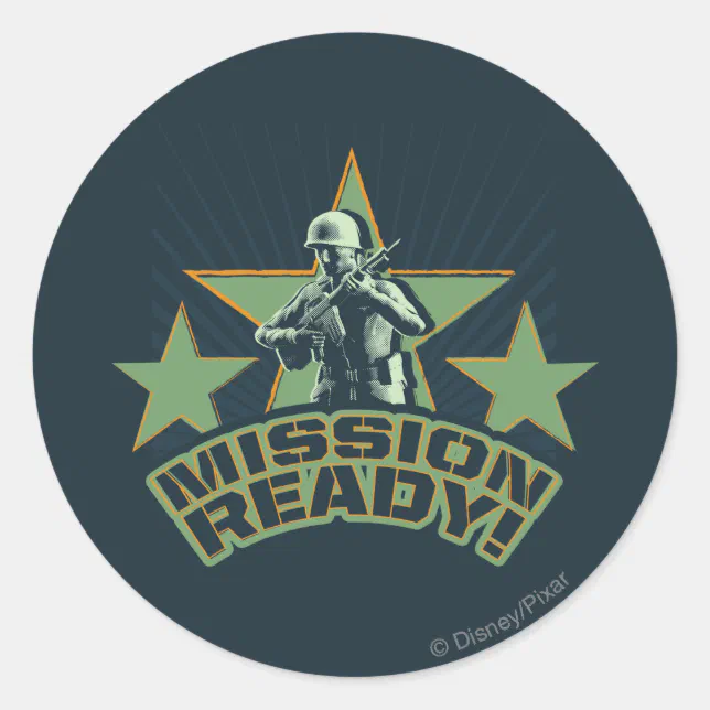 Army Sarge: Mission Ready Classic Round Sticker | Zazzle