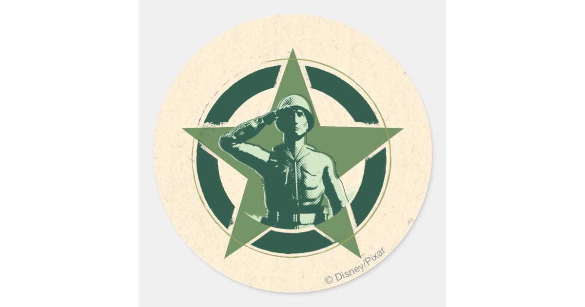 Army Sarge Salutes Classic Round Sticker | Zazzle