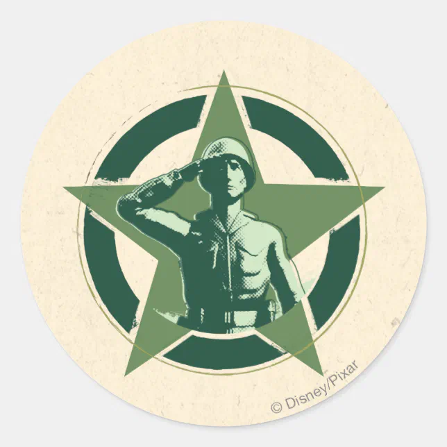 Army Sarge Salutes Classic Round Sticker | Zazzle