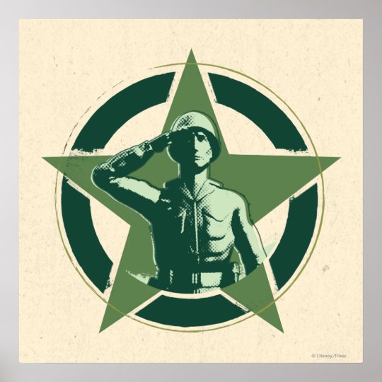 Army Sarge Salutes Poster | Zazzle.com
