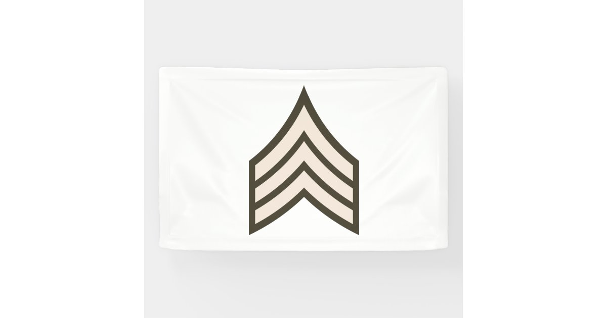 Army Sergeant rank Banner | Zazzle