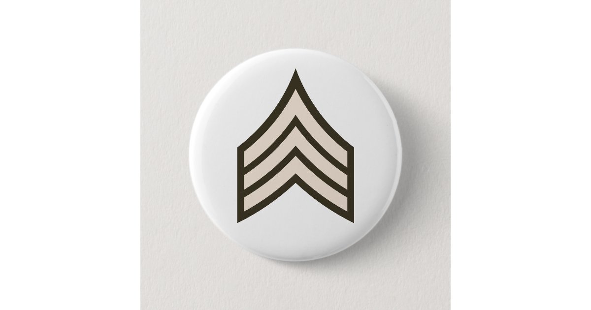 Army Sergeant rank Button | Zazzle