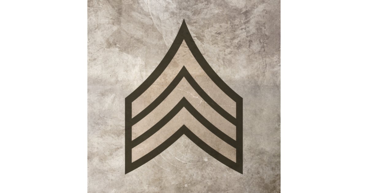 Army Sergeant rank Floor Decals | Zazzle