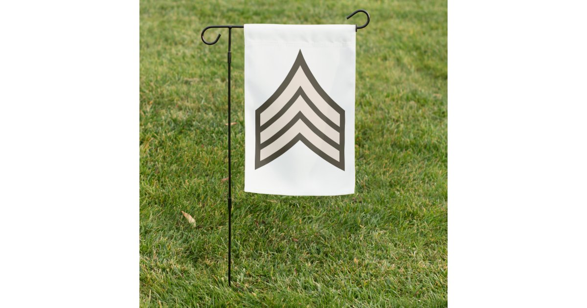 Army Sergeant rank Garden Flag | Zazzle