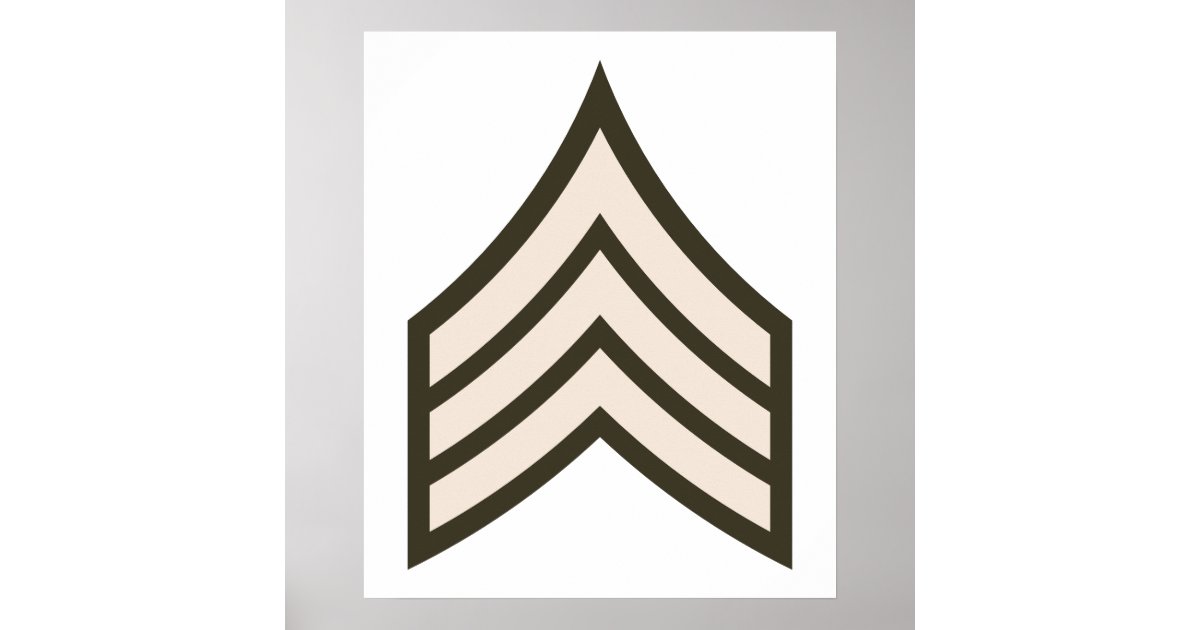 Army Sergeant rank Poster | Zazzle