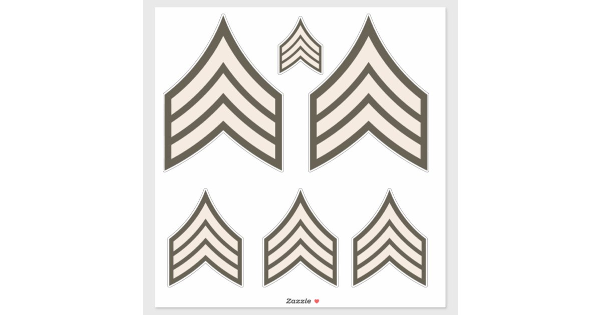 Army Sergeant rank Sticker | Zazzle