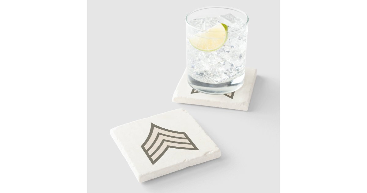 Army Sergeant rank Stone Coaster | Zazzle