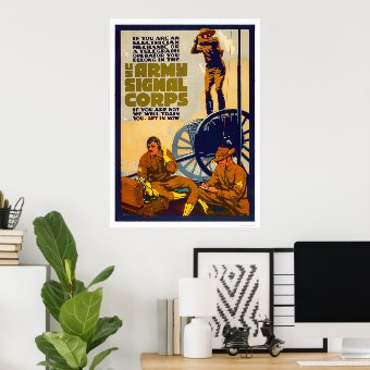 Army Signal Corps Poster | Zazzle