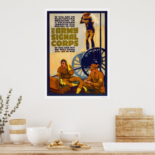 Army Signal Corps Poster | Zazzle