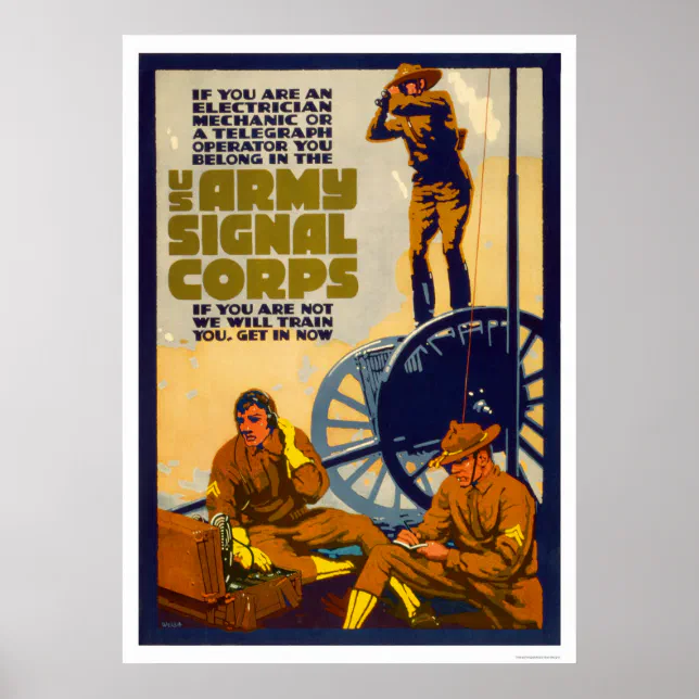 Army Signal Corps Poster | Zazzle