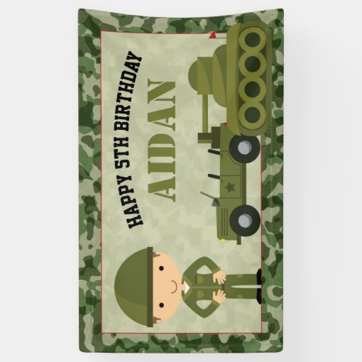 Army / Soldier Banner (Backdrop) Personalized | Zazzle