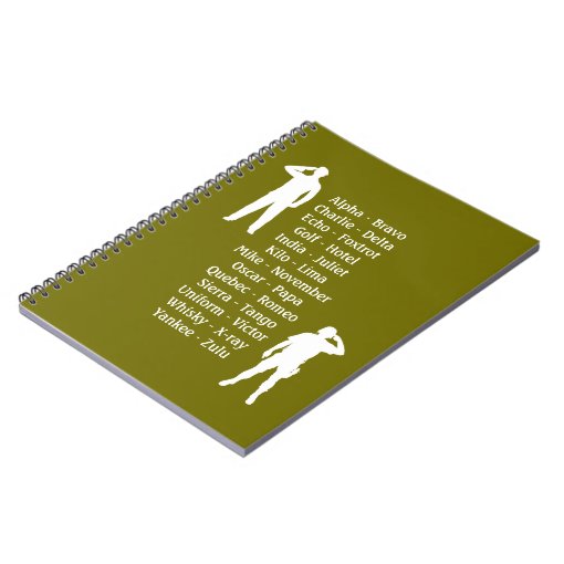 Army Soldier Phonetic Alphabet Cadet School Notebook | Zazzle