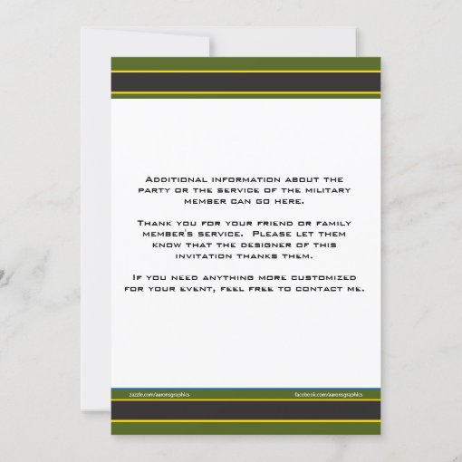 Army Soldier Welcome Home Invitation | Zazzle