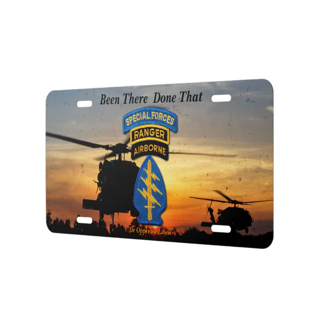 Army Special Forces Green Berets Veterans License Plate | Zazzle