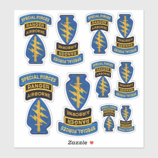 Army Special Forces SFGA SFG Green Berets Contour Sticker | Zazzle