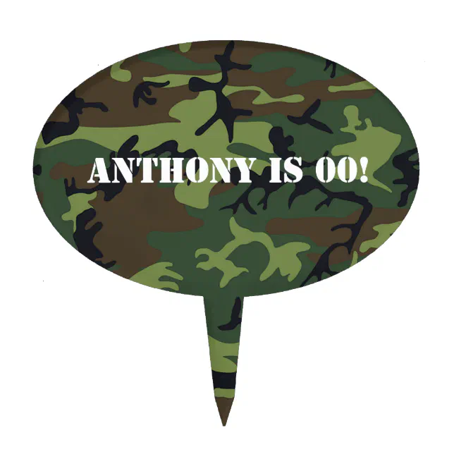 Army themed Birthday Party Cake Topper | Zazzle